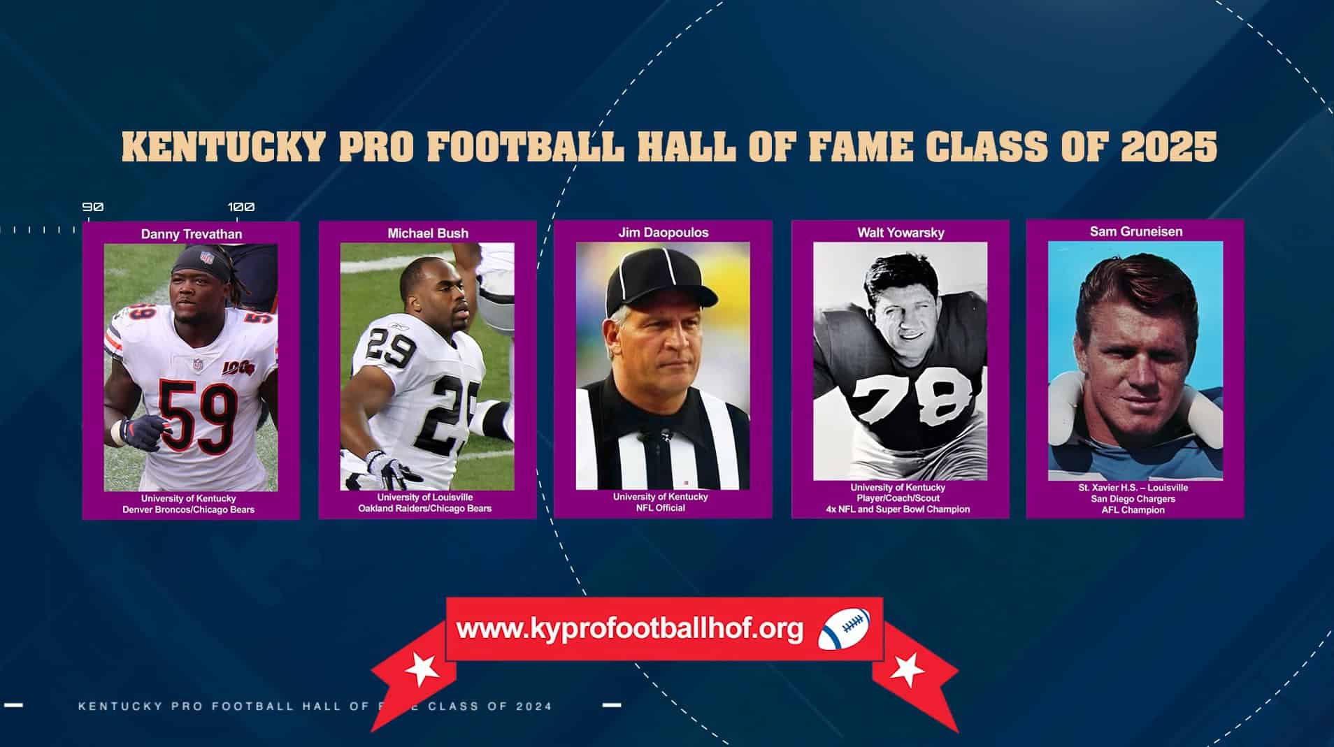 VIDEO: Where NFL Legends Live - 2025 Inductees - Kentucky Pro Football ...
